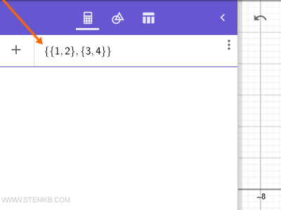 Como criar matrizes no Geogebra | pt.stemkb.com